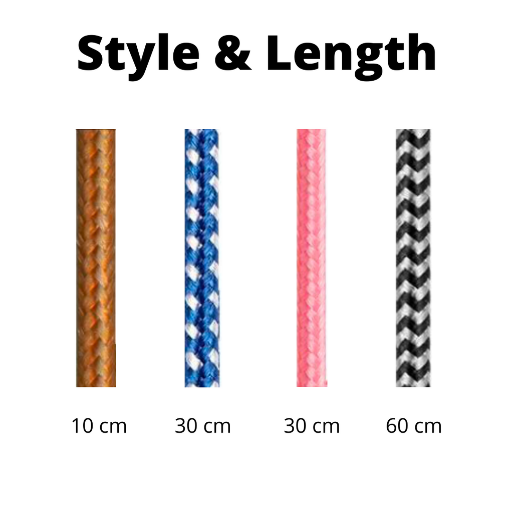 Animato Audio Braided Patch Cables (Set of 20 in bronze 10 cm, blue 30